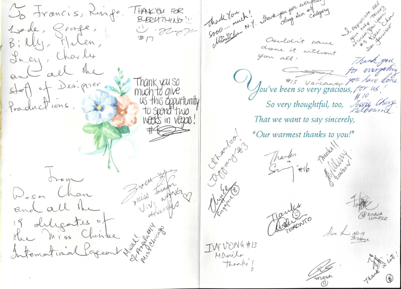 DESIGNER PRODUCTIONS: Miss Chinese International Pageant 2000