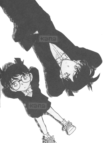 Conan and Shinichi laying down