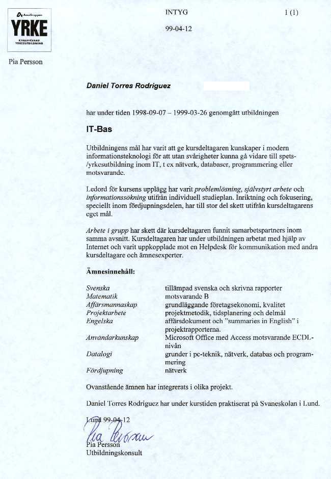 IT-Bas Intyg