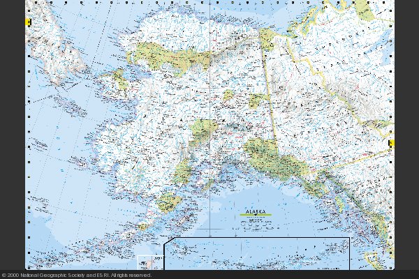 alaska physical map no labels