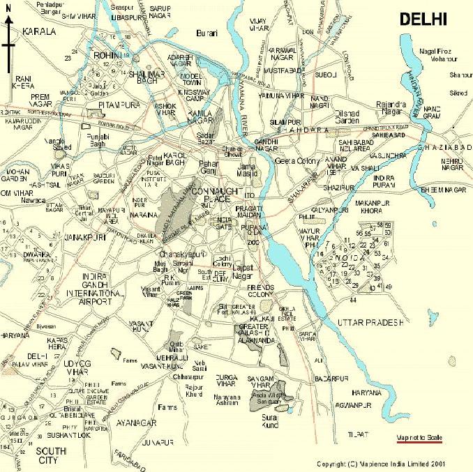 MAP OF DELHI
