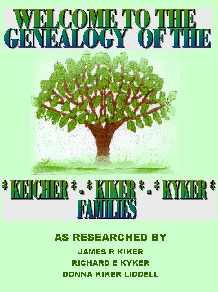 Keicher Kiker Kyker Family Page