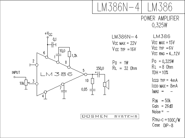 Dosmen systems - LM 386