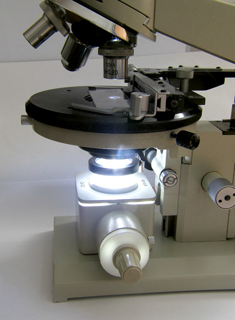 A simple low cost conversion of incandescent-lamp illuminator to a ...