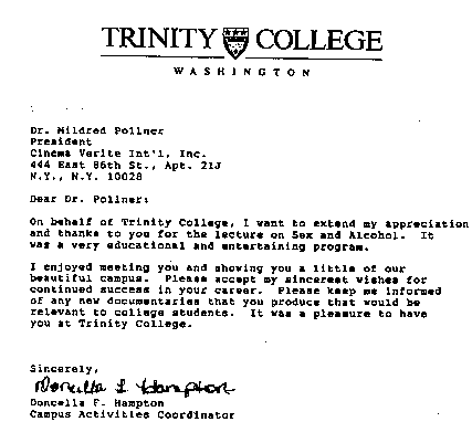 Trinity College Reference