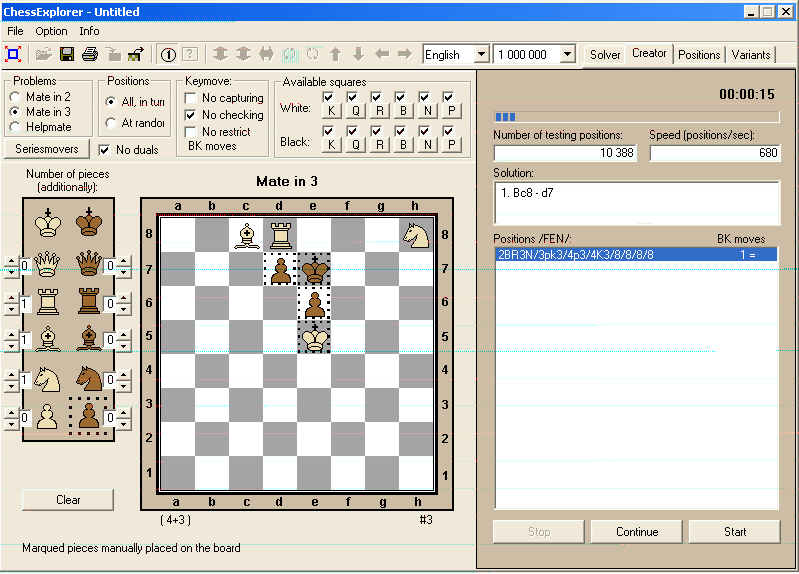 ChessExplorer - program for chess problems