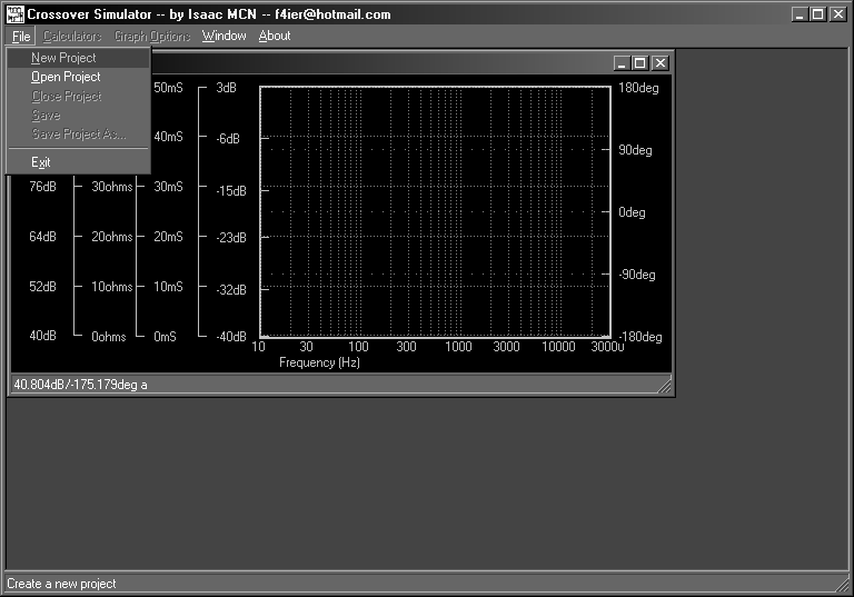 Crossover Simulator -- Quick Startup Page
