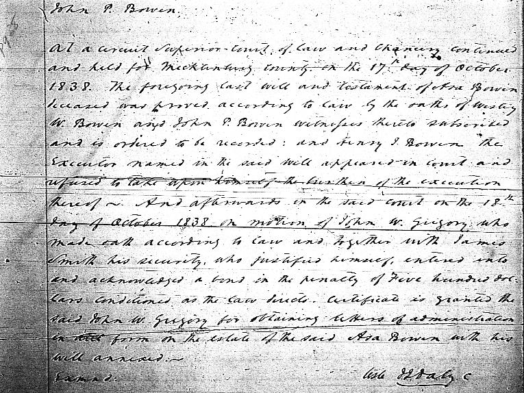 William Bowen III d 1824