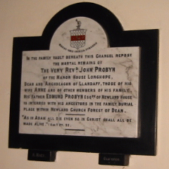 Inscriptions of the All Saints Longhope church