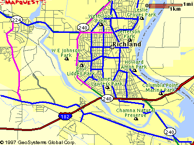 Richland Bike Route Map