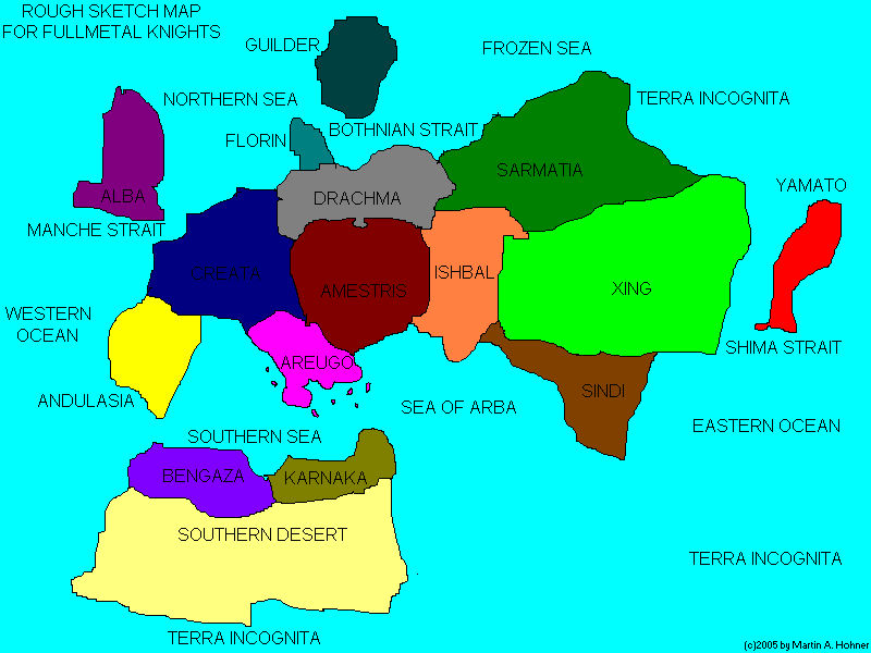 Fullmetal Alchemist Map Of World - Map