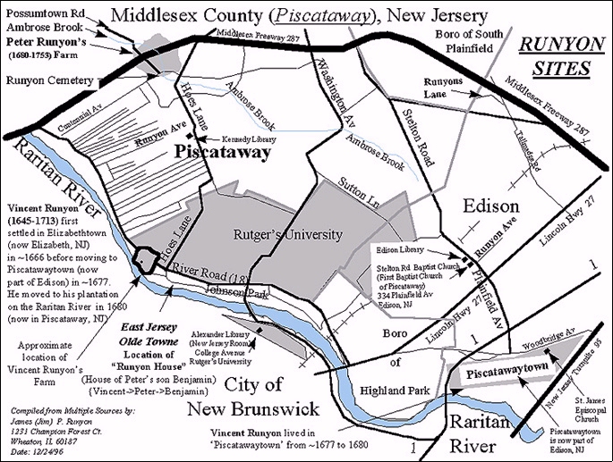 Runyan / Runyon / Runion / Runnion Family Maps