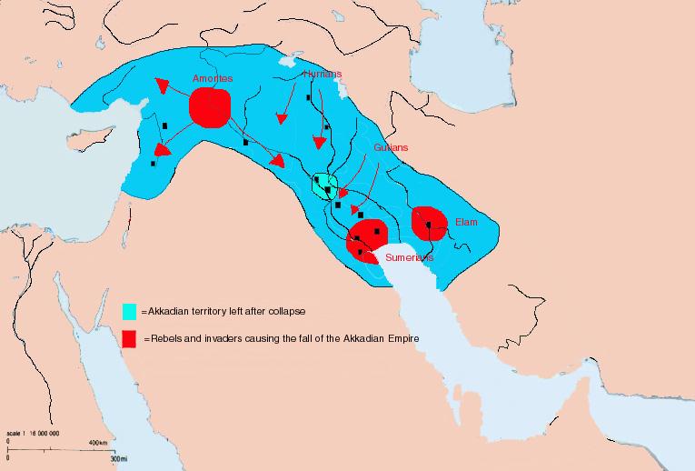 Map of fall of Akkad