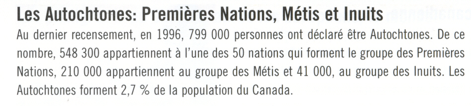 Les Premières Nations du Canada