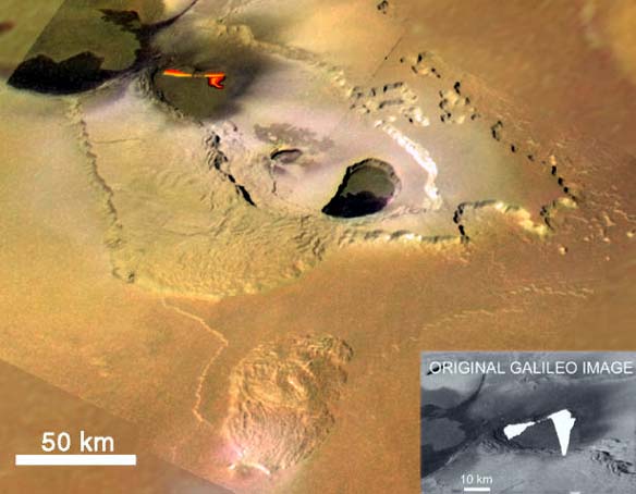 The volcano in Saturn