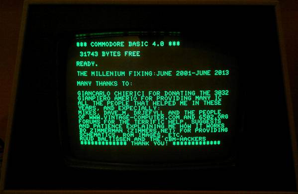 How to fix a Commodore CBM 3032 with a garbage screen problem (if you're a newbie)