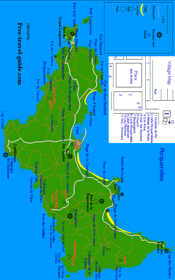 Porquerolles map