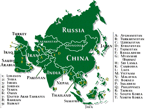 Map of Asia