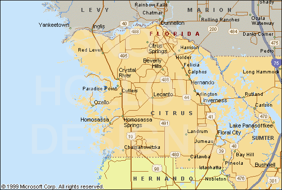 Citrus County Florida Map Citrus County Map: Over 48 Royalty Free
