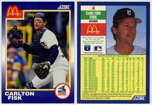 Vern Gorman's Baseball Trading Cards - 1990 Score McDonald's Checklist