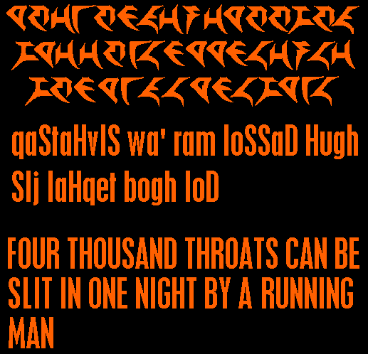 Klingon Phonetic Alphabet