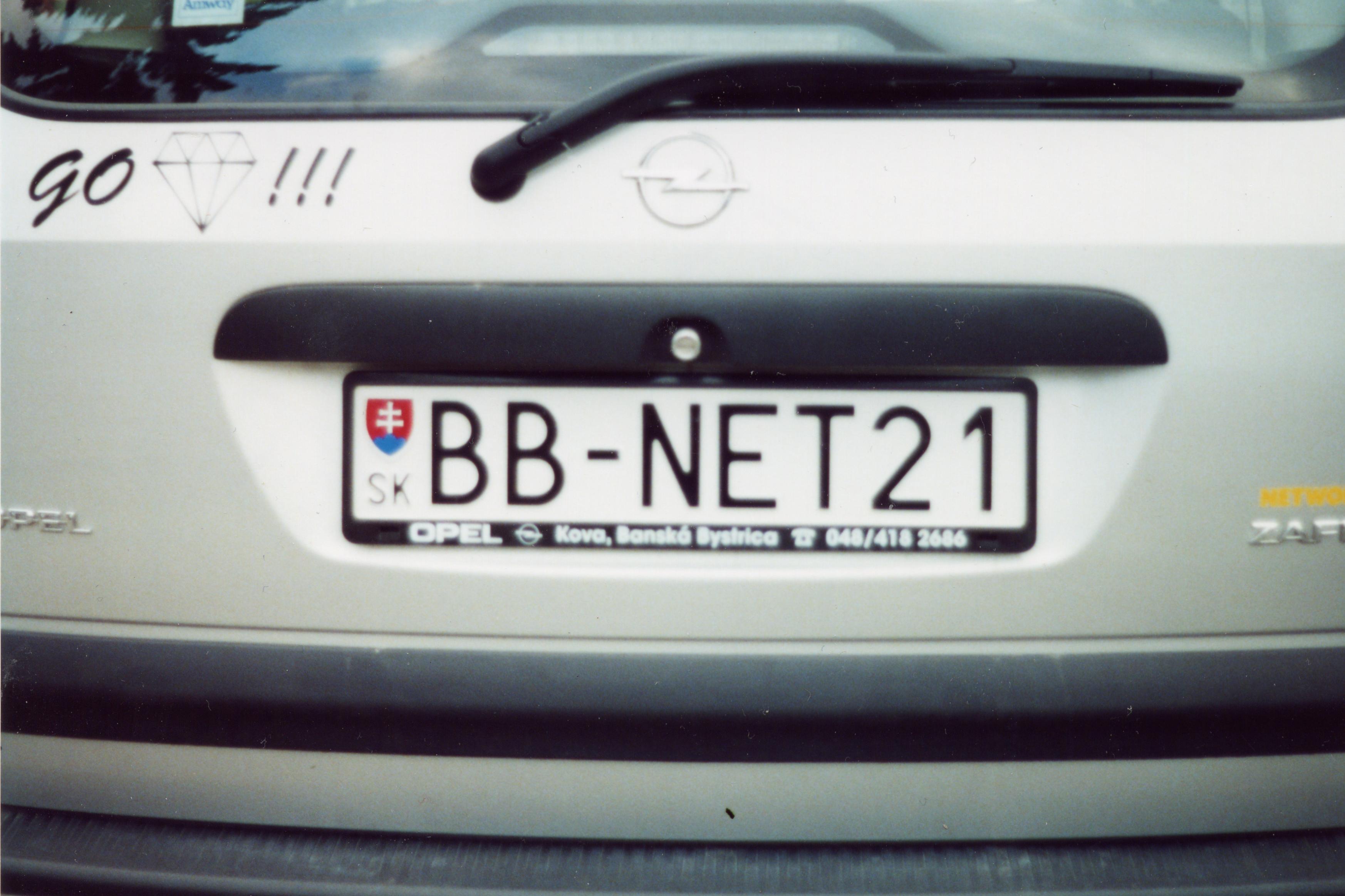 Slovak Licence Plates