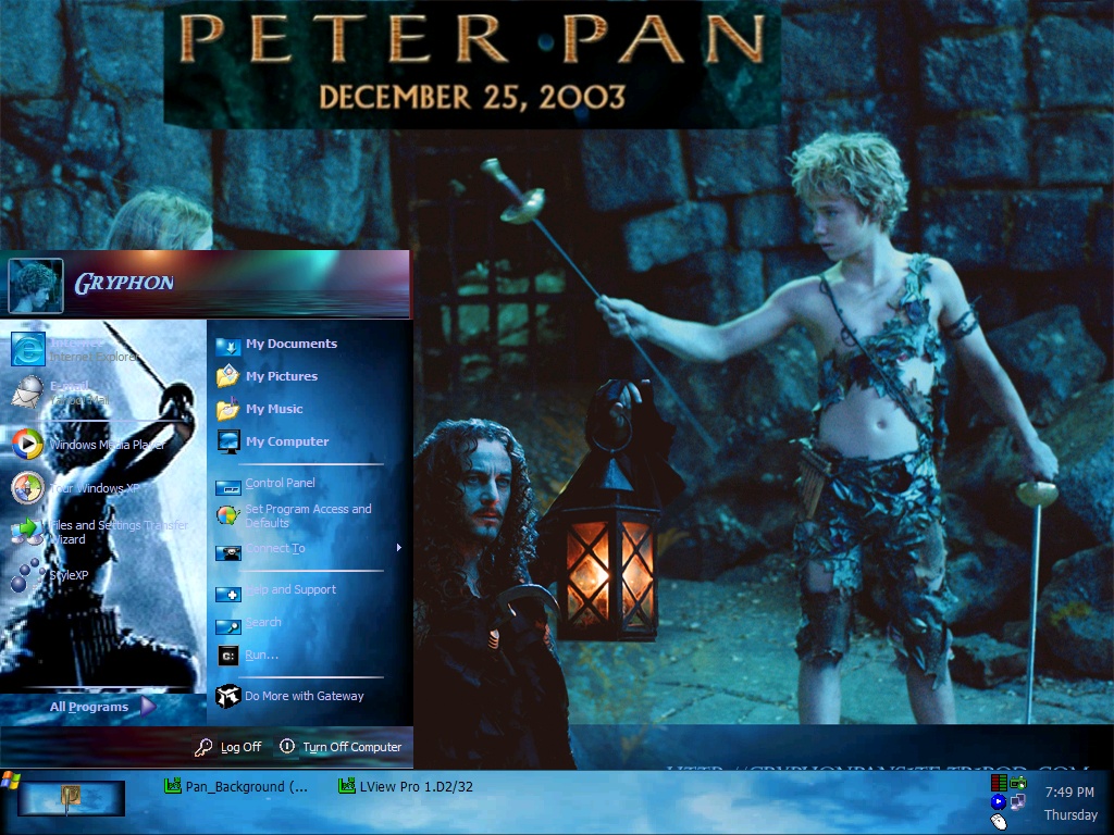 The Peter Pan Windows XP Theme