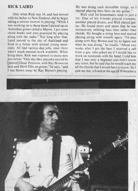 Guita_room's John McLaughlin odds and ends: Bassist Rick Laird