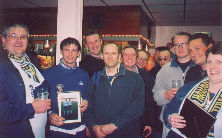 to celebrate his england national game XI, tim hambley is presented ...