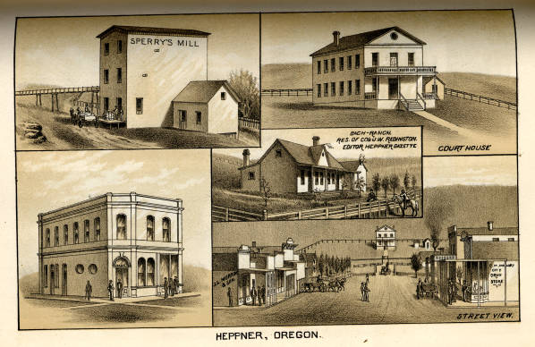 Heppner Downtown Pictures - in the OLD days