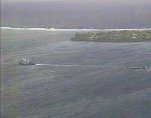 Inside Ebow of the Cresent shape of Kwaj