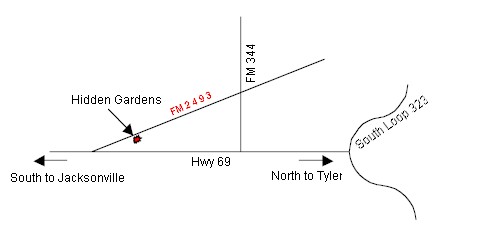 Map and Directions to Hidden Gardens