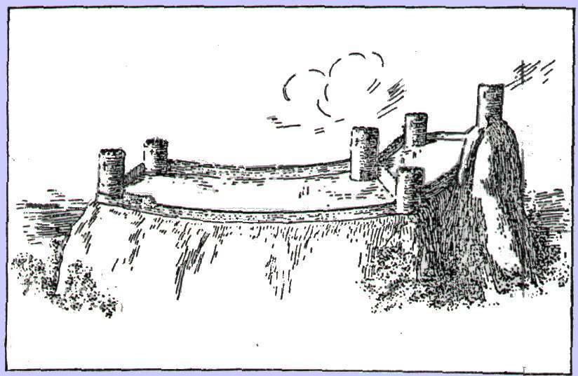 Caus Castle as it must have looked in the time of Roger Fitz-Corbet