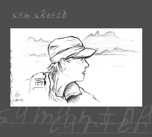 Sam sketch :: by Howlsthunder