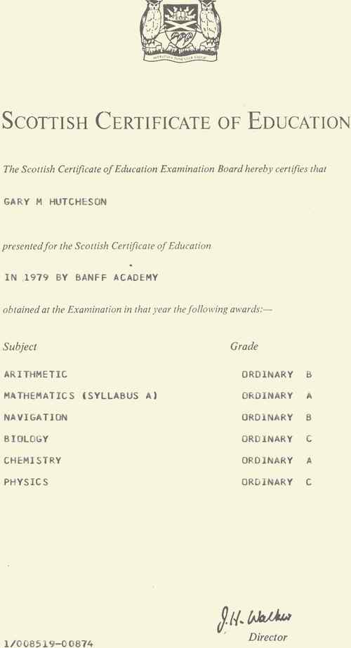 Certificates