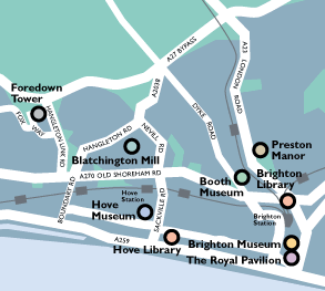 The map of Brighton