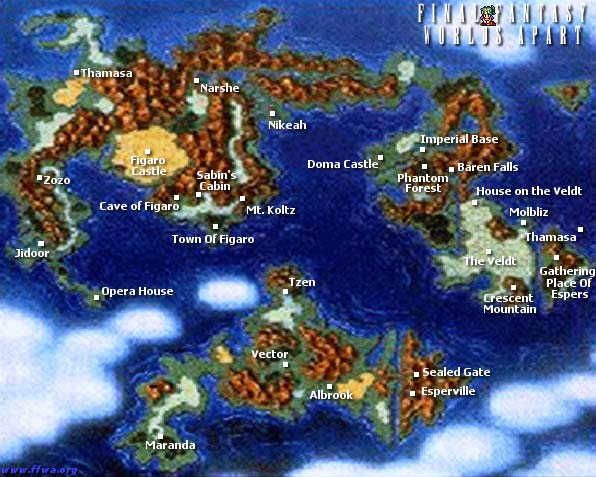 Final Fantasy 6 World Maps