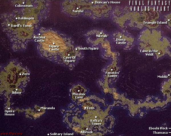Final Fantasy 6 World Maps