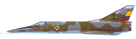 Mirage 5 COA del escuadrón de combate 212 de la F.A.C con base en ...