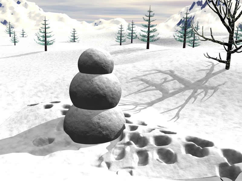 Unfinished Snowman 800x600