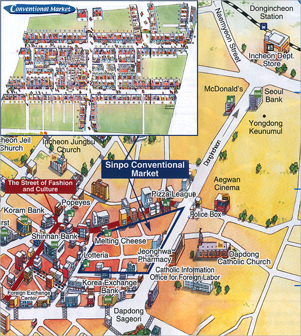 Incheon Map Sinpo Market