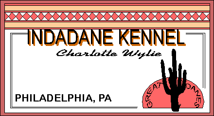 Indadane Kennel, Home of CH. Indadanes Cheyenne Mishawaka