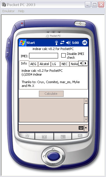 indear calc v0.2 for PocketPC