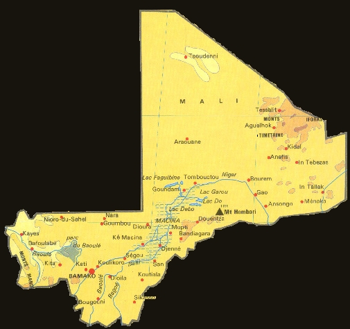 Carte du Mali (Timbuctour)