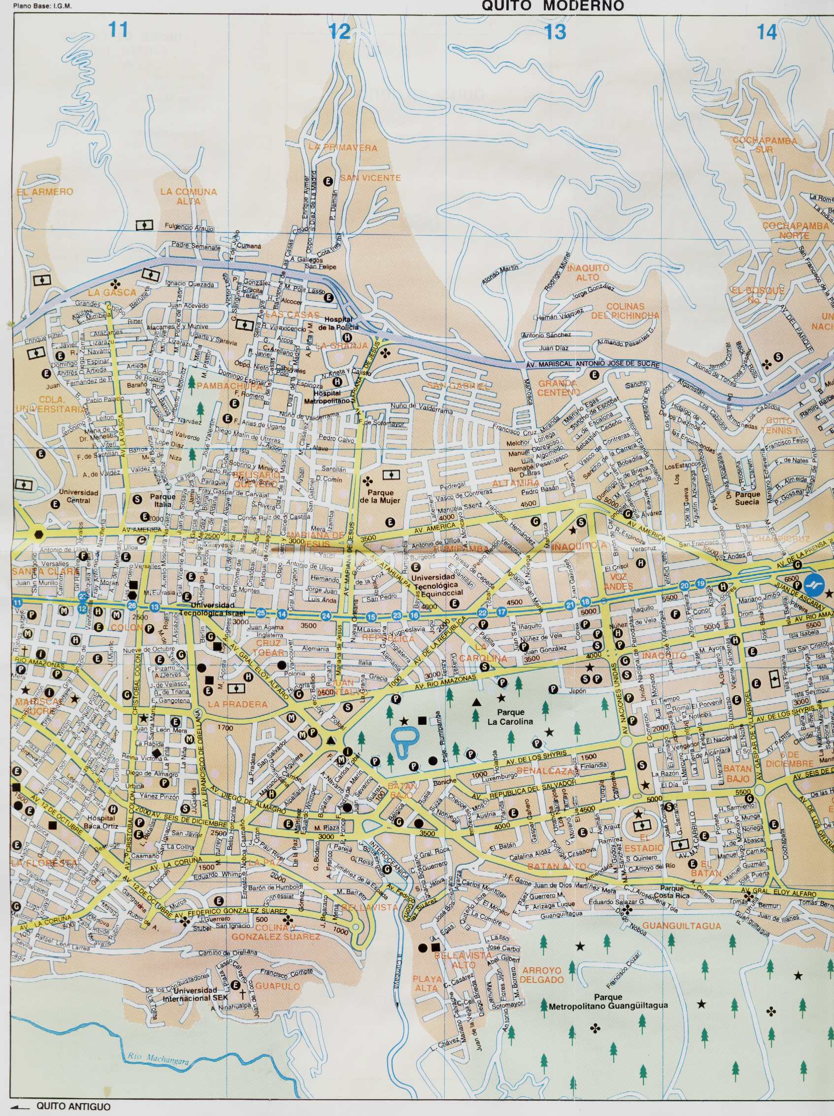 Maps of Ecuador, Quito Hi resolution maps. Карты Эквадора, карта г.Кито ...