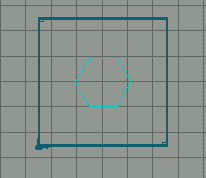 Create a polygon in the top view as shown below.