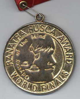 My 1992 World Ranatra Fusca medal