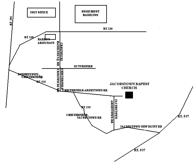 Jacobstown Baptist Church - Location