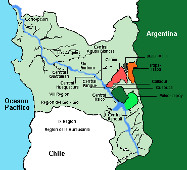 Relieve e hidrografía de la VIII región