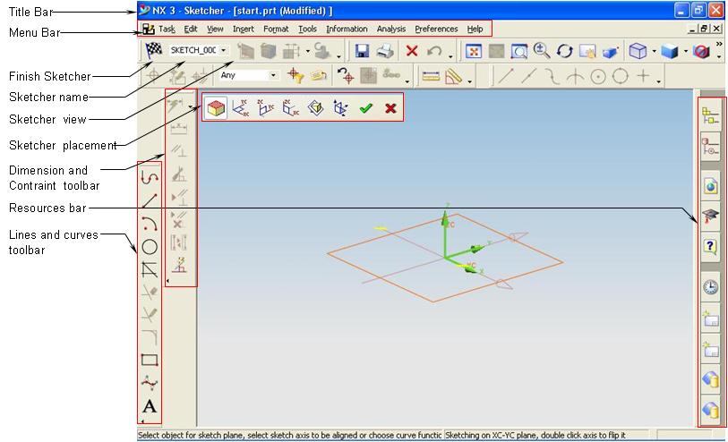 UG NX3 Part Modeling - Sketcher